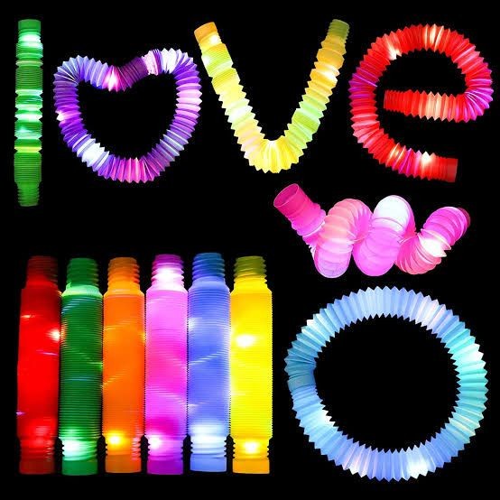 Jual Pop Tubes LED Pop Pipes Squishy Sensory Fidget Toys Mainan Anak ...