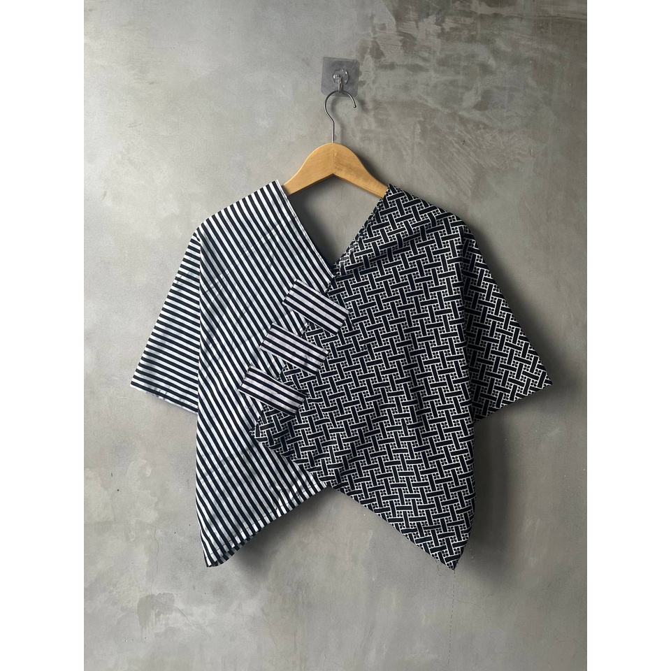 Jual KEISHAN.ID - CROP TOP ETNIK BATIK MODEL OVER SIZE ATASAN TENUN ...