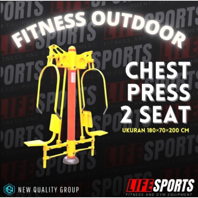 Jual Alat fitness outdoor CHEST PRESS 2 SEAT Alat fitness taman ...