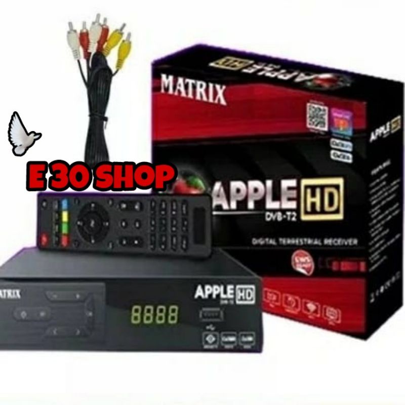 Jual SET TOP BOX MATRIX APPLE MERAH/Set Top Box Youtube DVBT2 | Shopee ...