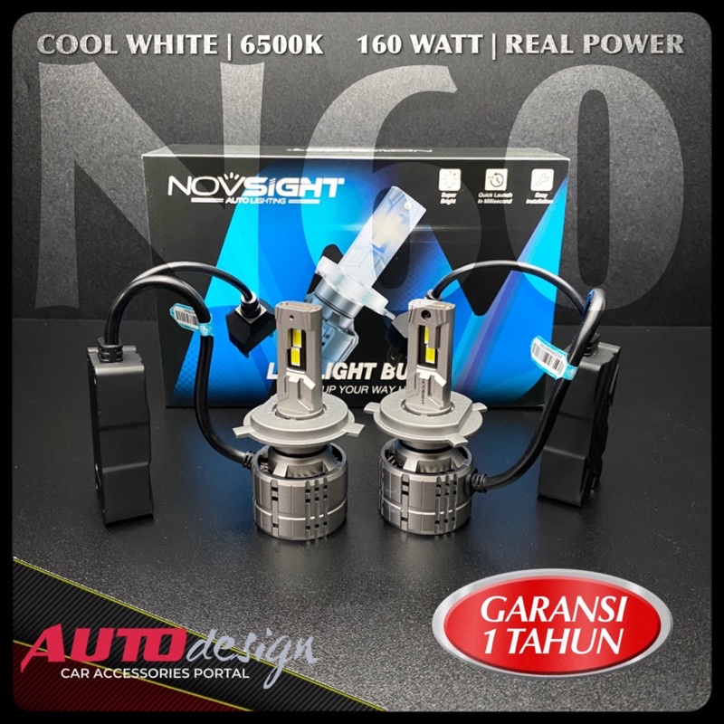 Jual NOVSIGHT N60 Lampu Led High Power H4 H1 H3 H7 H8 H11 H16 HB3 HB4 HIR2 Super Terang | Shopee ...