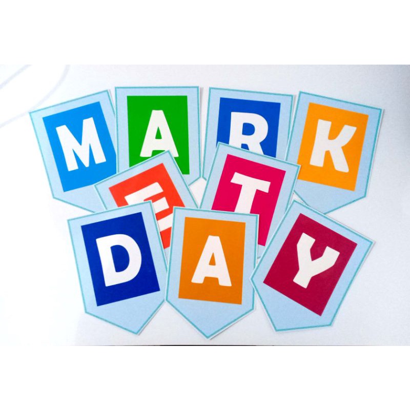 Jual BANNER FLAG 1S BIRU KOTAK WARNA WARNI BISA CUSTOM TULISAN HARGA ...