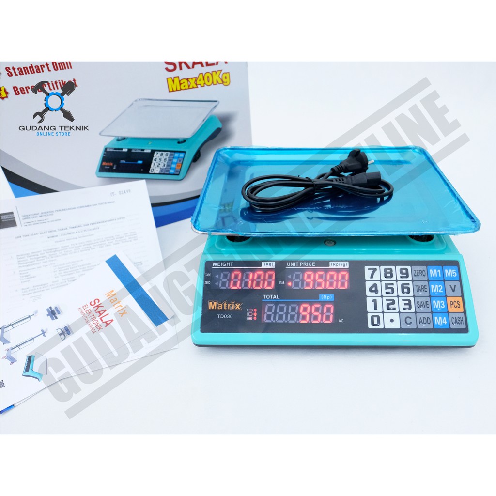 Jual Timbangan Duduk Digital BATERAI 30Kg TD030 MATRIX / Digital ...