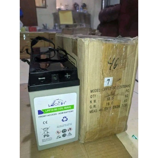 Jual battery AGM merek Leoch 12v 50ah | Shopee Indonesia
