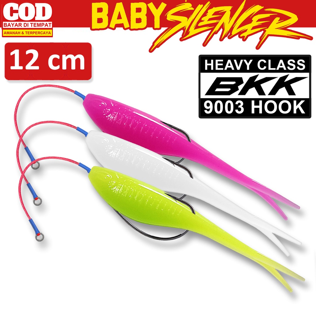 Jual Softlure Baby Silencer Merk Johncoo dengan Mata Kail Wormhook ...