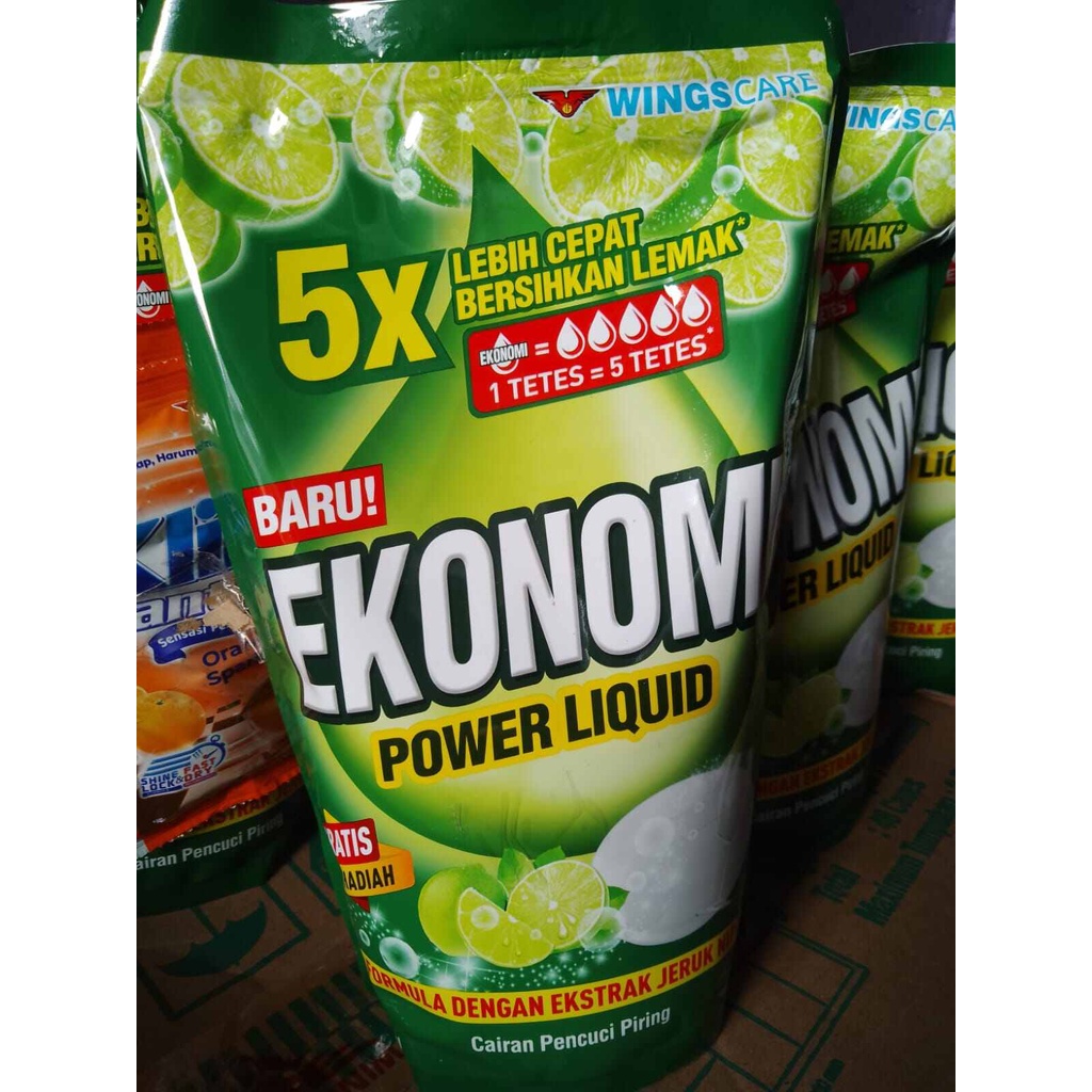 Jual EKONOMI Pencuci Piring Power Liquid Jeruk Nipis Pack 650ml ...