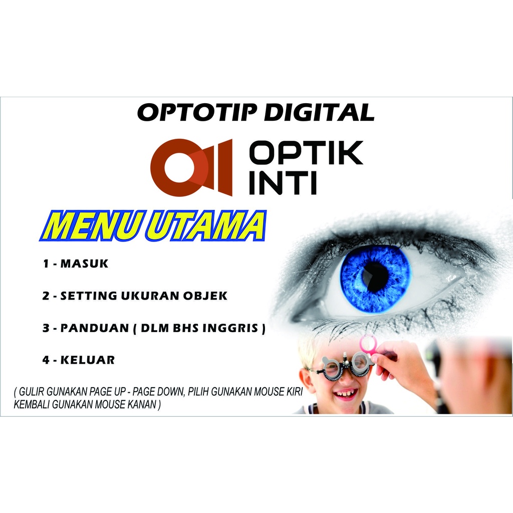Jual SOFTWARE Optotip SNELLEN DIGITAL uji penglihatan visus mata ...