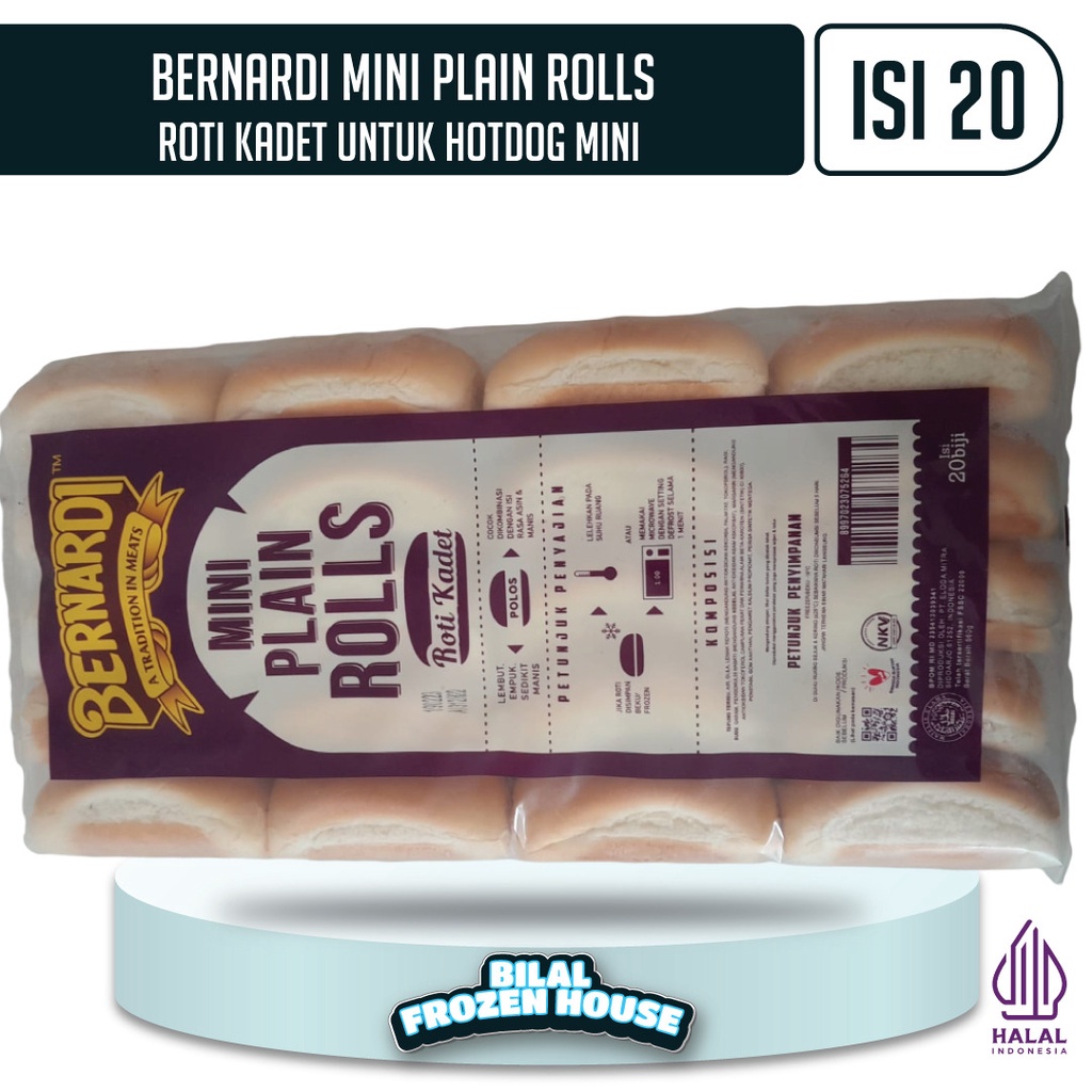 Jual Bernardi Mini Roll Plain - Roti Kadet/Roti Hotdog Mini Isi 20 PCS ...
