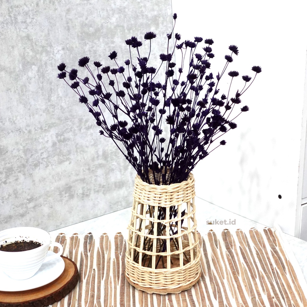 Jual Paket Bunga Rangkai+Vas Rotan LUBANG | Shopee Indonesia