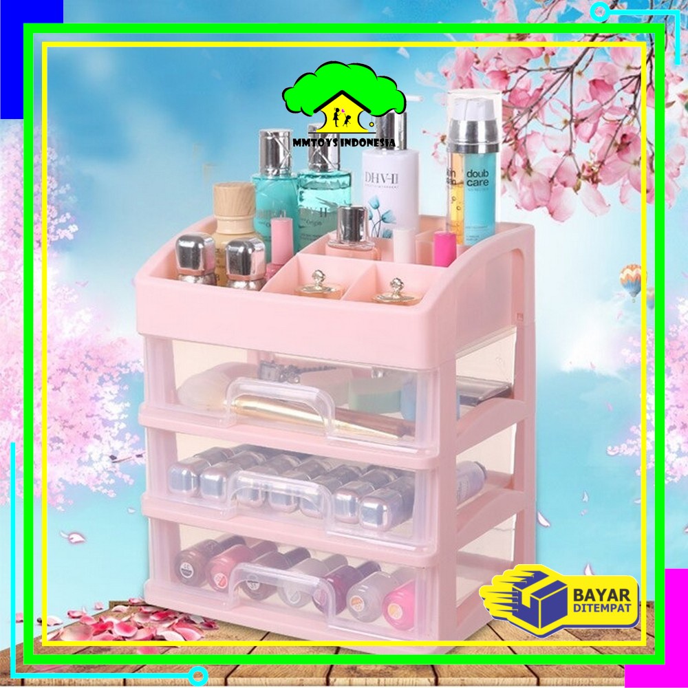 Jual MI-K39 Rak Kosmetik 3 Laci / Rak Make Up Susun / Tempat Kosmetik ...