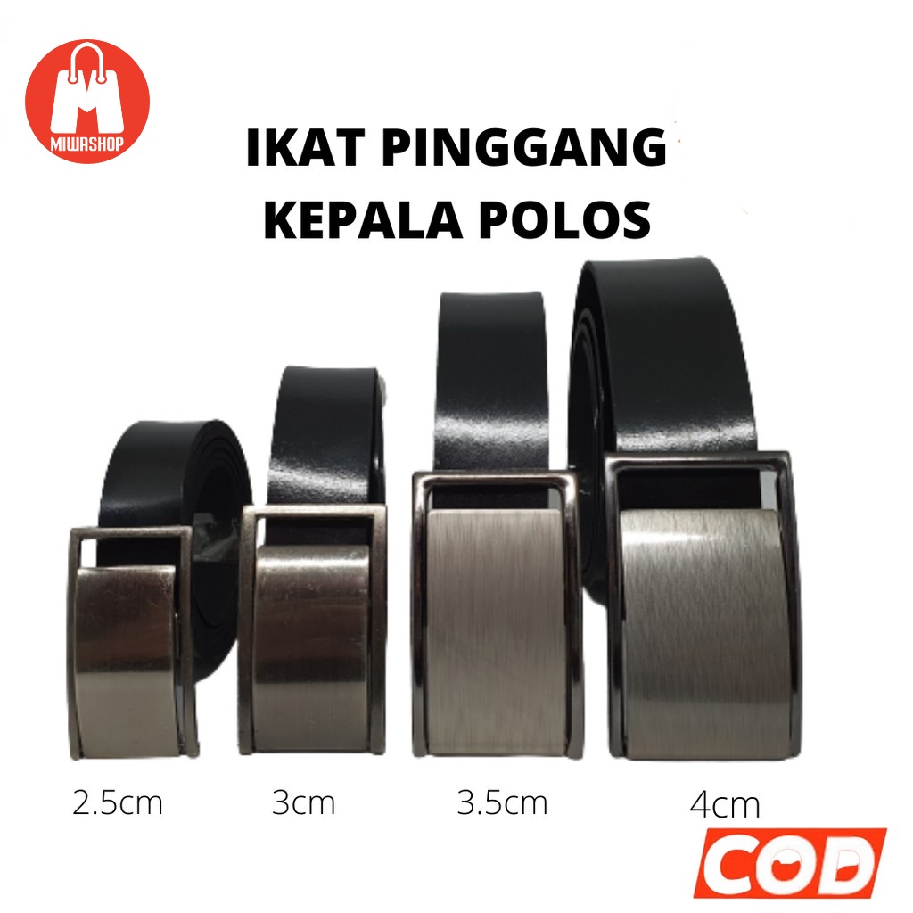 Jual Sabuk Ikat Pinggang Pria dan Wanita Dewasa Polos Hitam Kepala ...