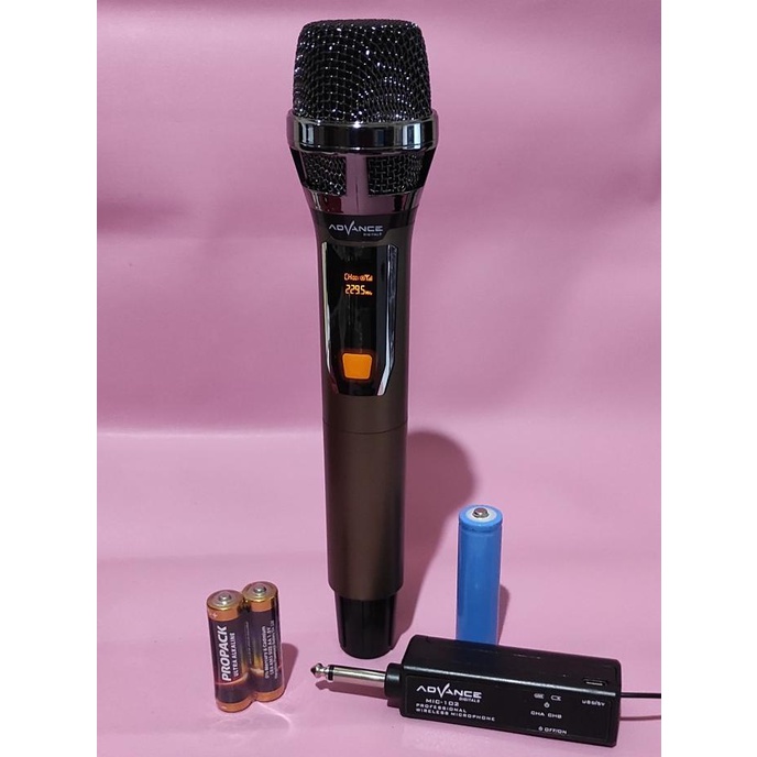Jual Mic wireless single advance 102 / Mic Profesional Wireless ...