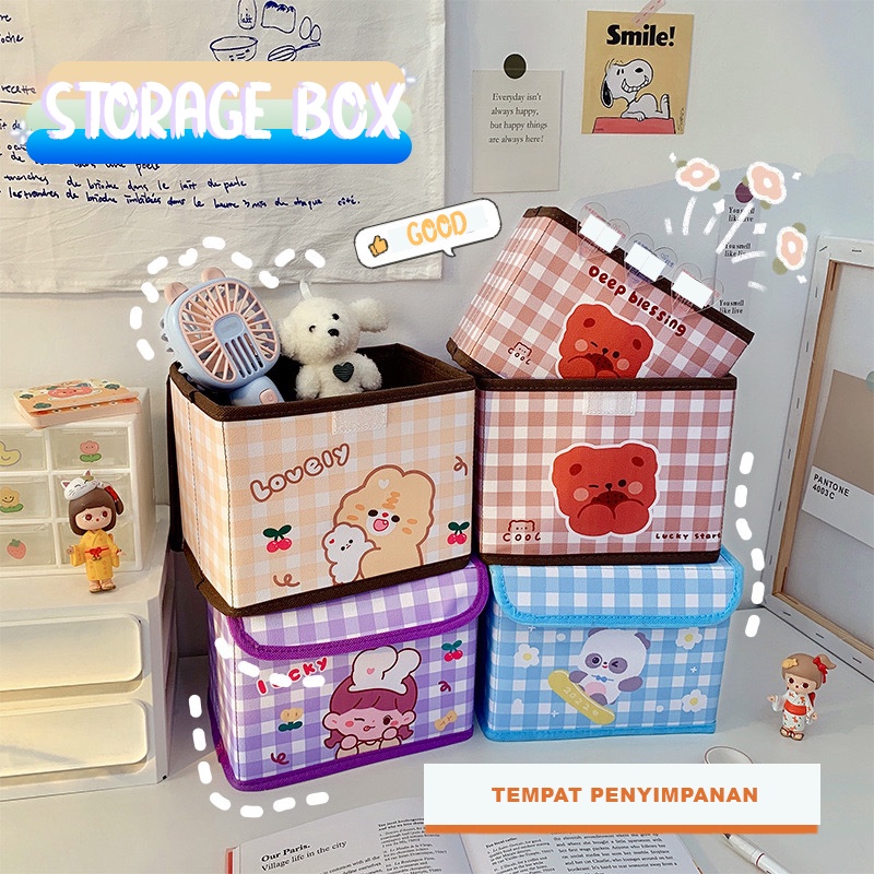 Jual Storage Box Kotak Organizer Tempat Penyimpanan Pakaian Buku Mainan ...