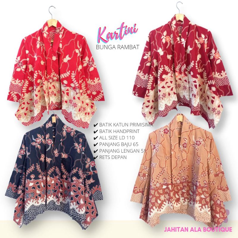 Jual Blouse Batik Wanita Modern Atasan Blus Batik Kerja Premium Asli ...