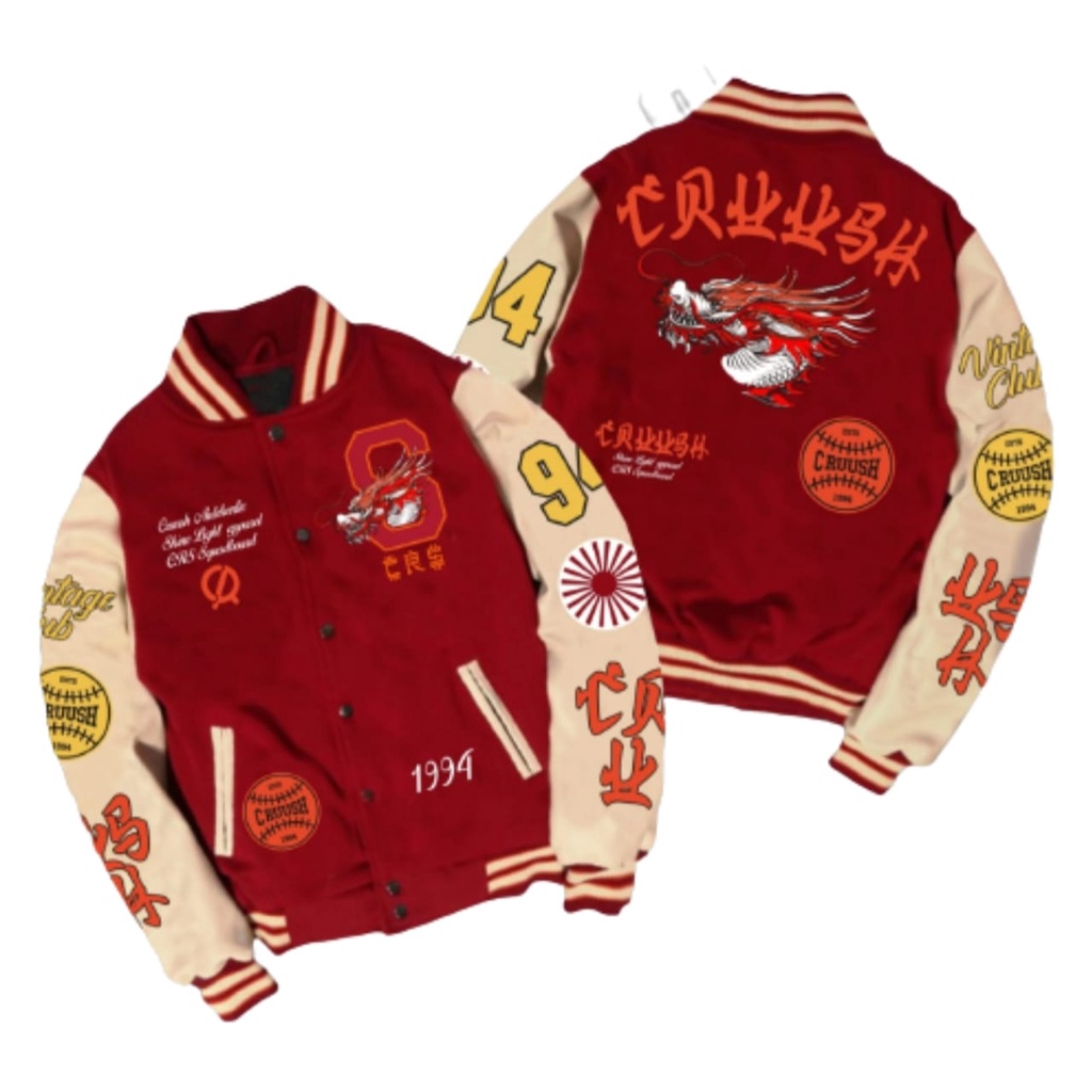 Jual Jaket Varsity Baseball Pria Wanita - Varsity Jaket Vintage ...