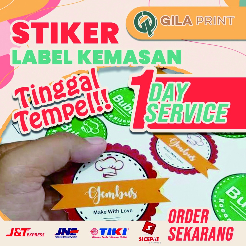 Jual CETAK STIKER CROMO / PRINT STIKER LABEL KEMASAN USAHA / LABEL ...