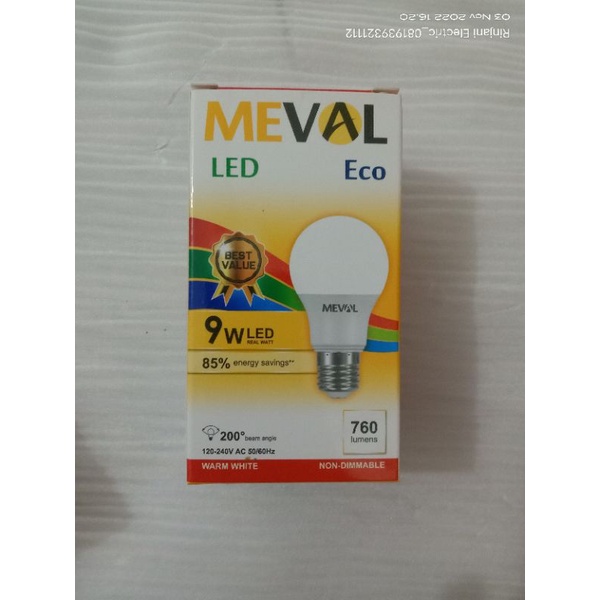 Jual Lampu LED meval cahaya warm white / kuning 3000k 9w, 7w, 5w ...