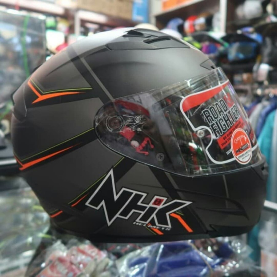 Jual HELM NHK FULL FACE RX9 AIRFIT BLACK LINE O | Shopee Indonesia