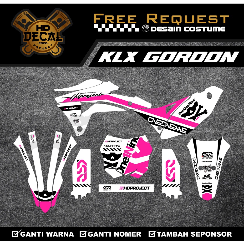 Jual Decal Sticker Klx Gordon Full Body,Decal Klx Gordon Murah Costume ...