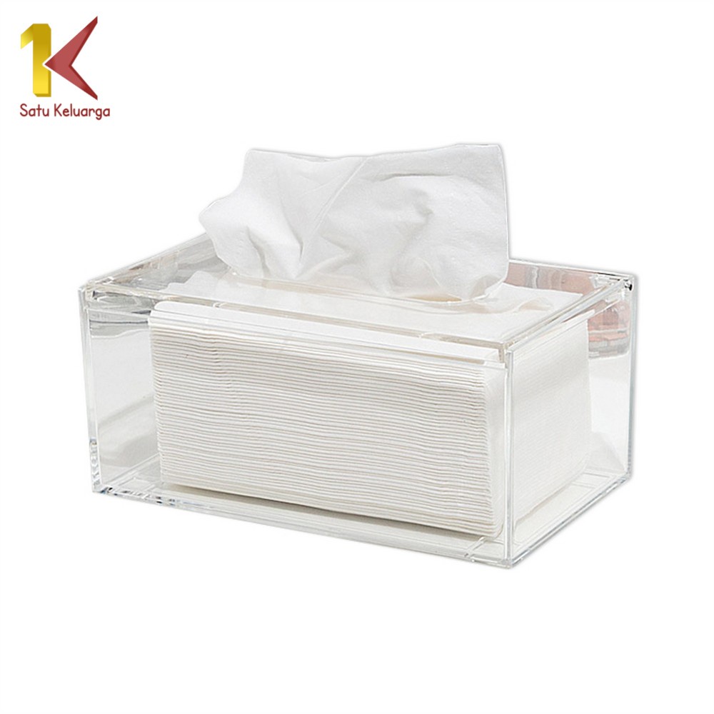 Jual Satu Keluarga Tempat Tissue Polos Persegi Transparan C713 Kotak ...