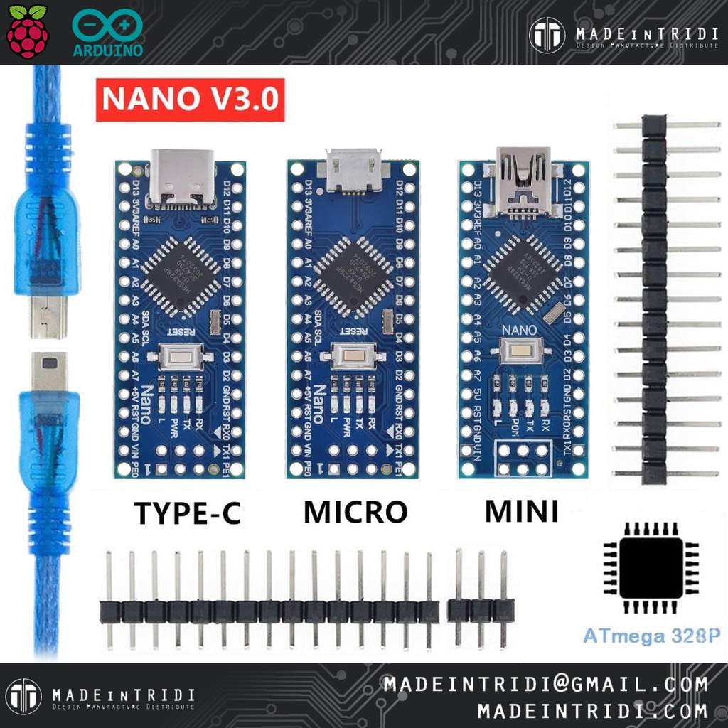 Jual Arduino Nano Atmega328 Usb Kabel Shopee Indonesia