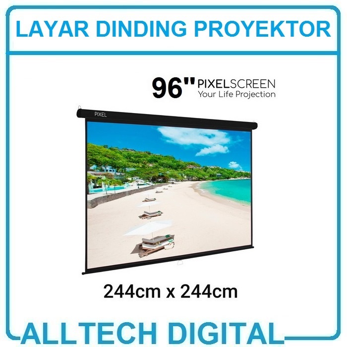 Jual Pixel Layar Wallscreen Proyektor 96 Inch Projector Screen | Shopee ...