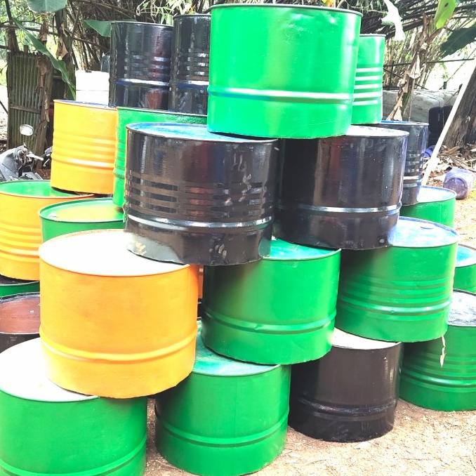 Jual tong sampah drum 100L pot besar 56cm tempat bakar sampah T43cm x ...