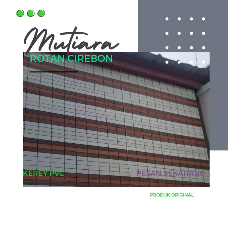 Jual kerey tirai gulung Outdoor bahan PVC include Tali penggulung ...