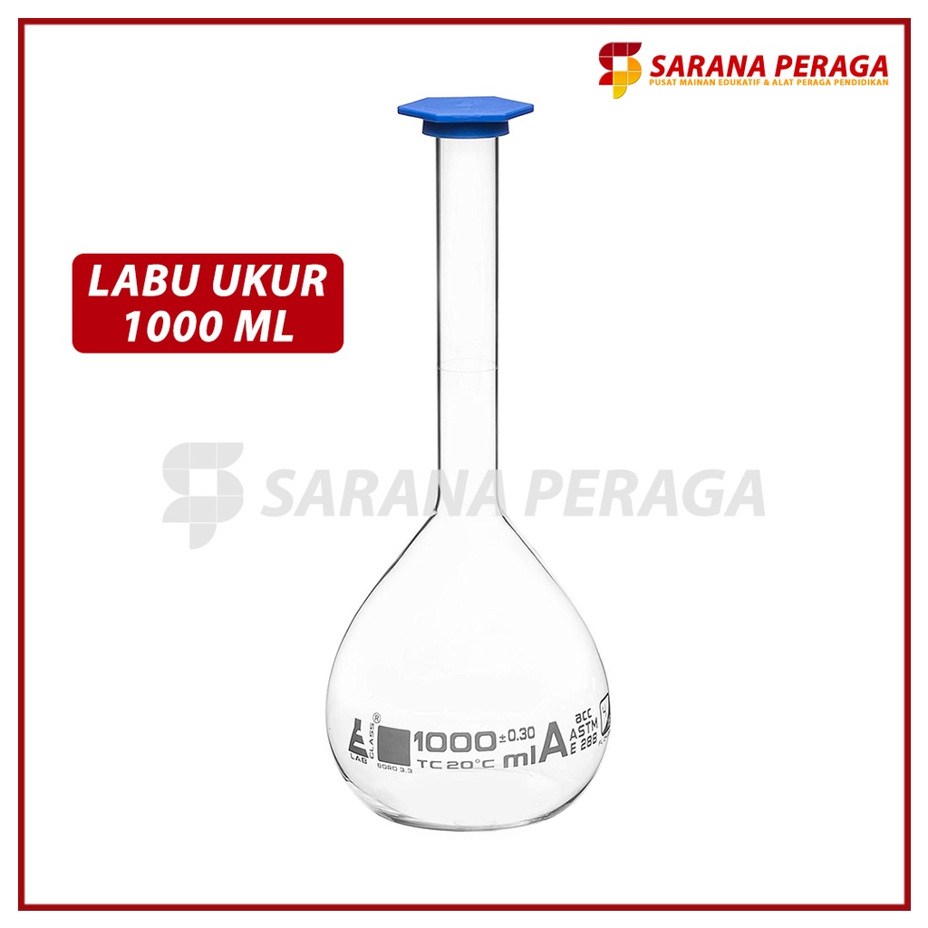 Jual SaranaPeraga - Labu Takar / Labu Ukur 1000 ML Kaca - Alat Peraga ...
