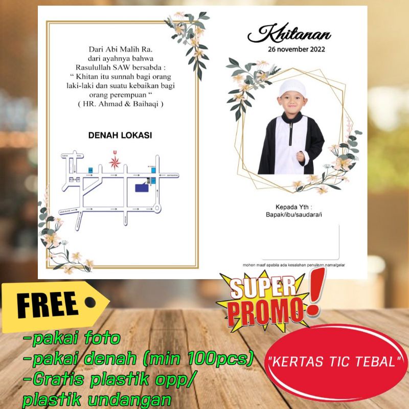 Jual Undangan khitanan sunat sunatan murah bagus | Shopee Indonesia