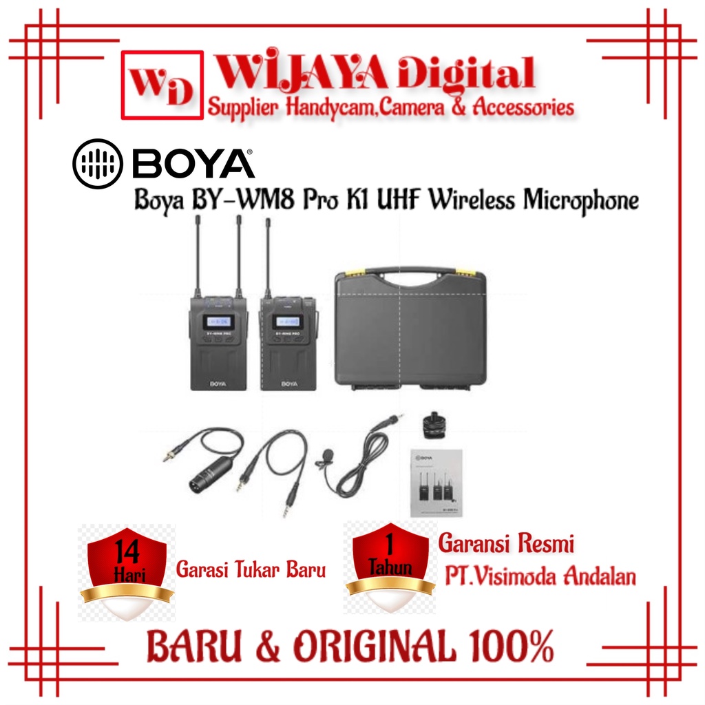 Jual Boya BY-WM8 Pro K1 UHF Wireless Microphone | Shopee Indonesia