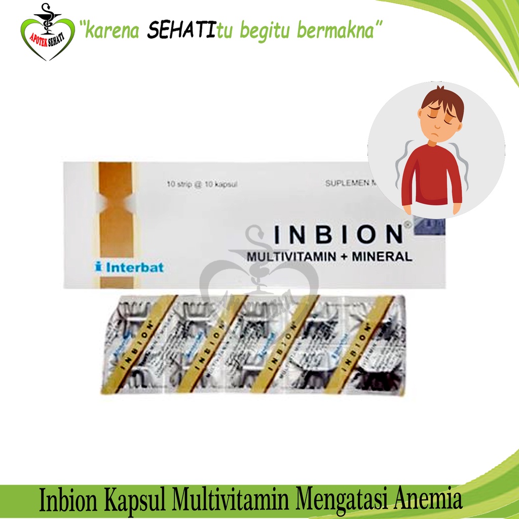 Jual Inbion Multivitamin Mineral Mengatasi Anemia Kekurangan Zat Besi ...