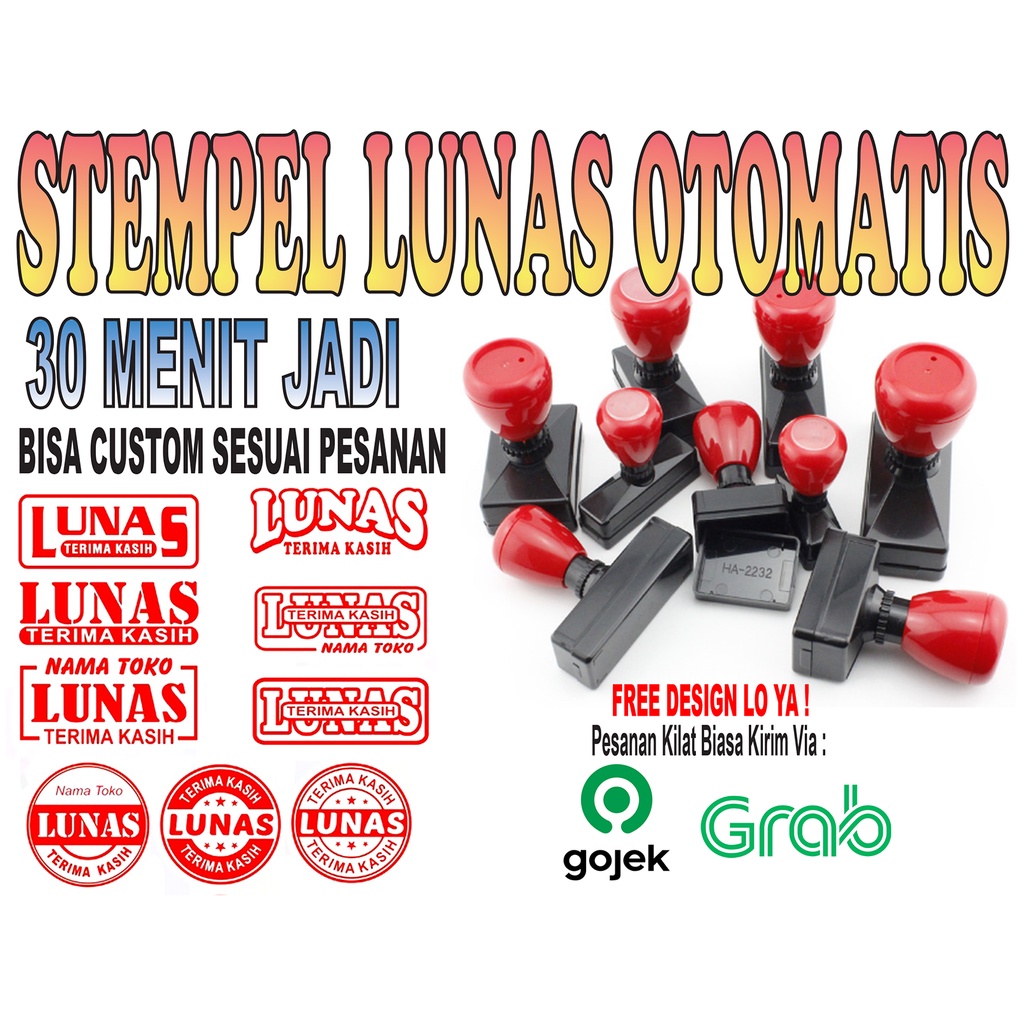 Jual STEMPEL LUNAS OTOMATIS MURAH & BERKUALITAS | Shopee Indonesia
