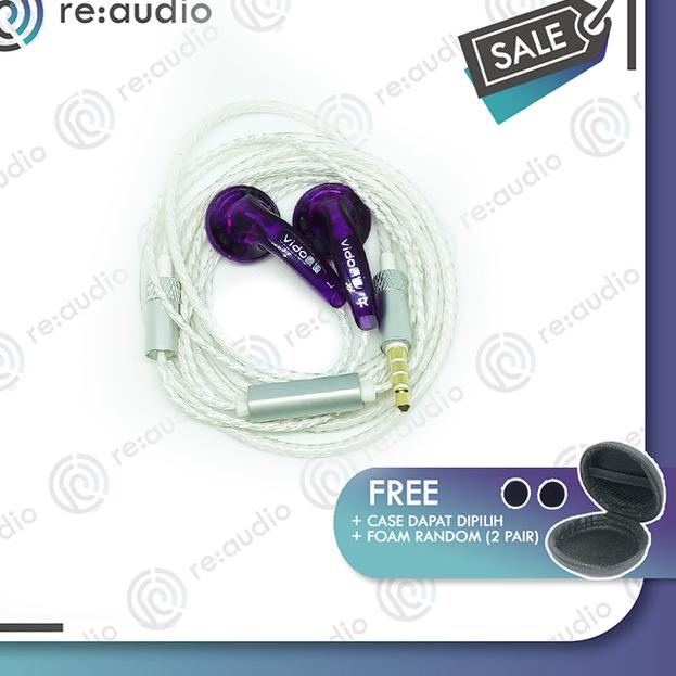 Jual Earphone Vido Recable White Ashura With Mic Free Case - Earbud ...