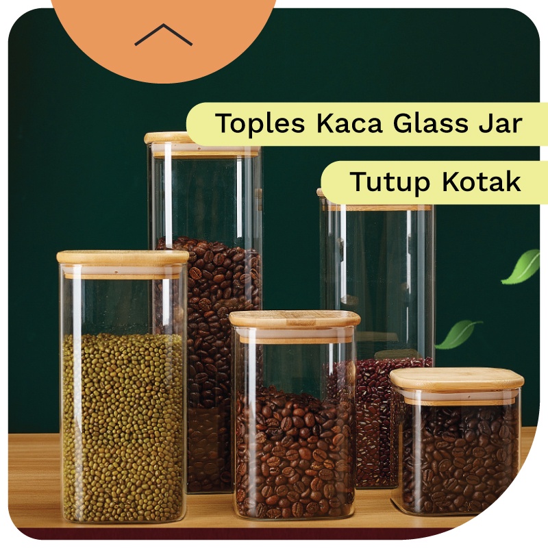 Jual Toples Kaca Kotak Kedap Udara Tempat Penyimpanan Makanan Food ...