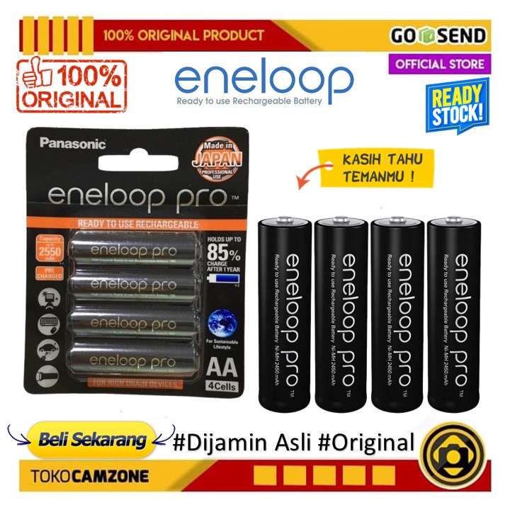 Jual Panasonic Eneloop Pro Aa 4pcs 2550mah Rechargeable Battery