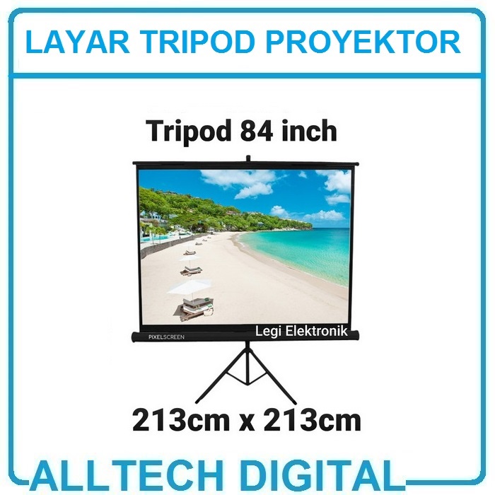 Jual Pixel Layar Tripod Proyektor 84 Inch Projector Screen | Shopee ...