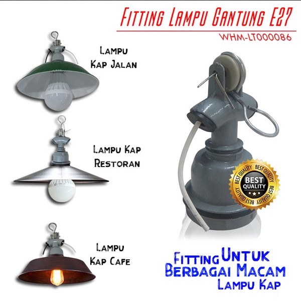 Jual FITTING LAMPU GANTUNG OUTDOOR E27 BESI/KERAMIK PROCYON | Shopee ...