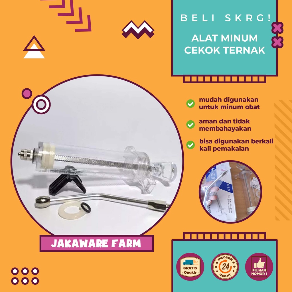 Jual Alat Cekok hewan Ternak Domba Kambing Sapi 10Ml, 20Ml, 30Ml, 50 Ml ...