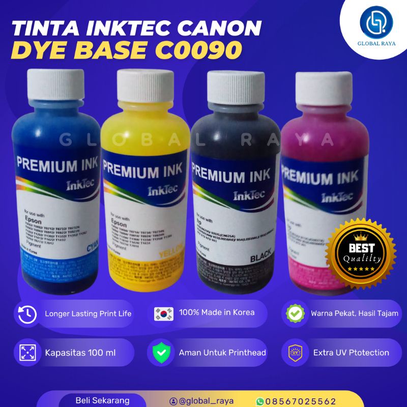Jual Tinta InkTec Pigment Canon C0090-100ML | Shopee Indonesia