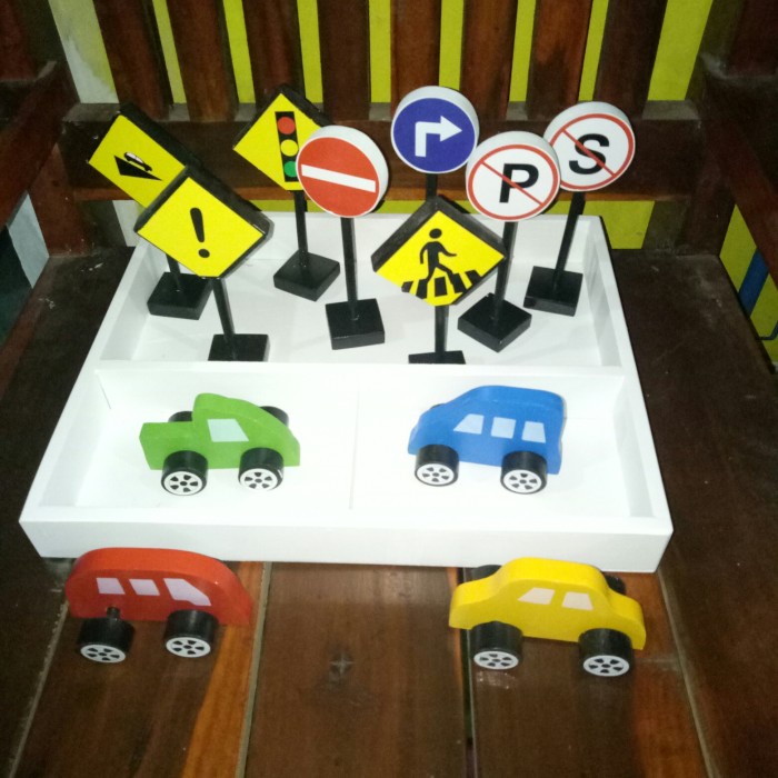 Jual NEW Mainan Edukasi Kayu Balok Rambu Lalu Lintas | Shopee Indonesia
