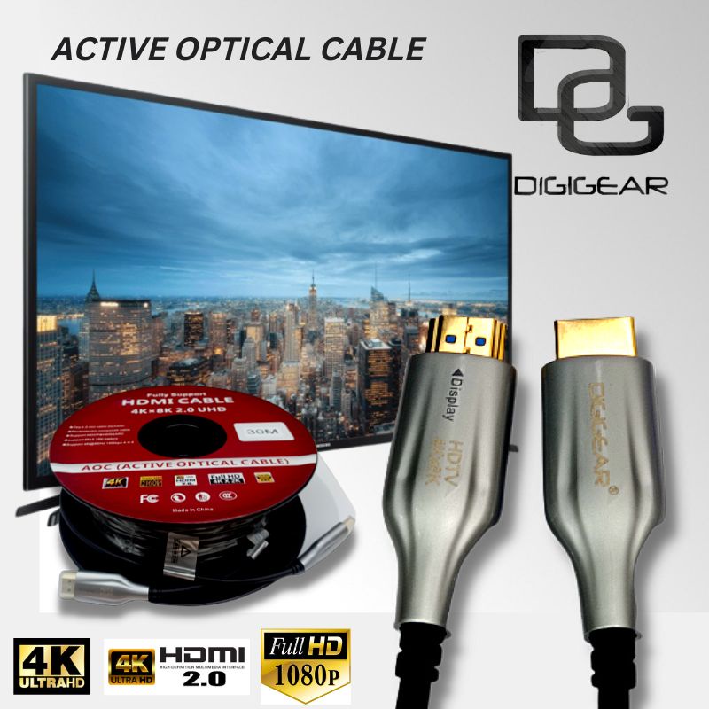 Jual HDMI Active Optical Fiber Optic V2.0 4K UHD AOC FullySupport 30m ...