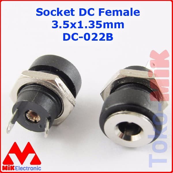 Jual SOKET DC FEMALE POWER SOCKET 3.5X1.35MM PCB PLUG JACK DC022B DC ...