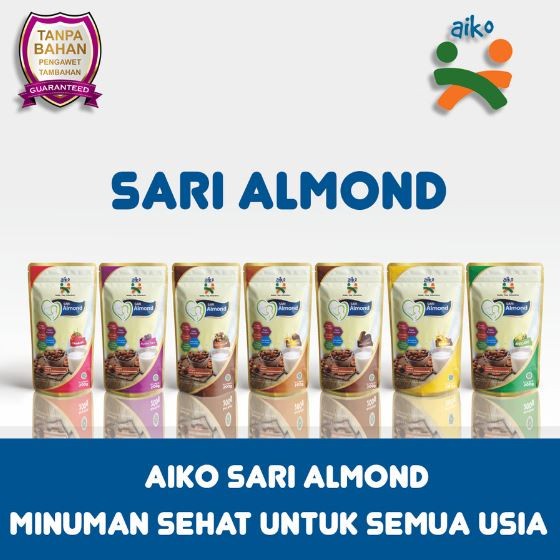 Jual AIKO Sari Almond 200gr Minuman Susu Almon ASI Booster Almond Milk ...