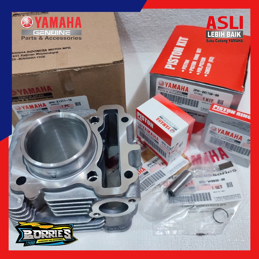 Jual BLOK BORING SILINDER SEHER DAN PISTON KIT MIO M3 MIO Z SOUL GT 125 ...