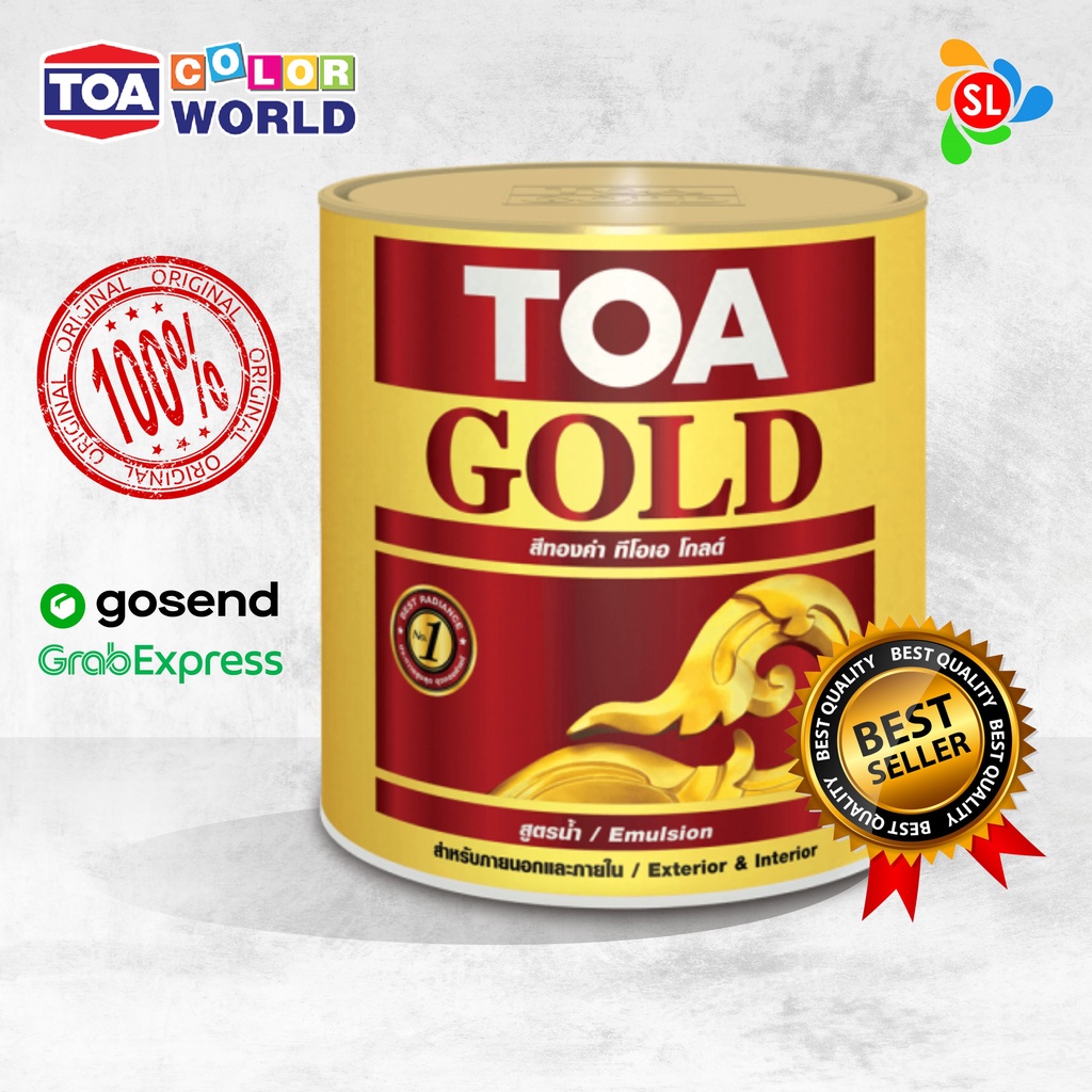 Jual Cat Warna Emas Toa Gold 0,946 Liter | Shopee Indonesia