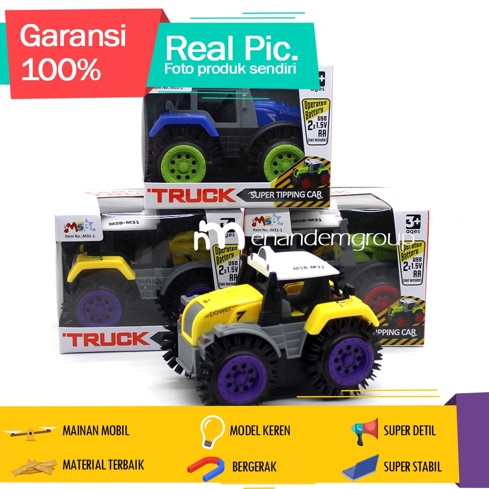 Jual Mainan Anak Mobil Mobilan Truk Traktor Berjalan Jungkir Balik ...