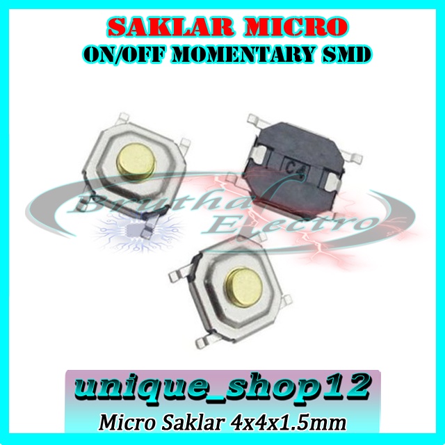Jual Saklar Micro SMD Tact Switch 4x4x1.5 mm Saklar Micro On Off ...