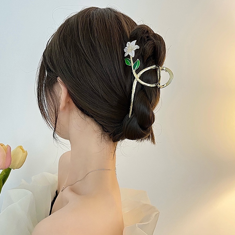 Jual Jepit Rambut Korea Bahan Alloy 11cm Motif Bunga Jasmine Jedai ...