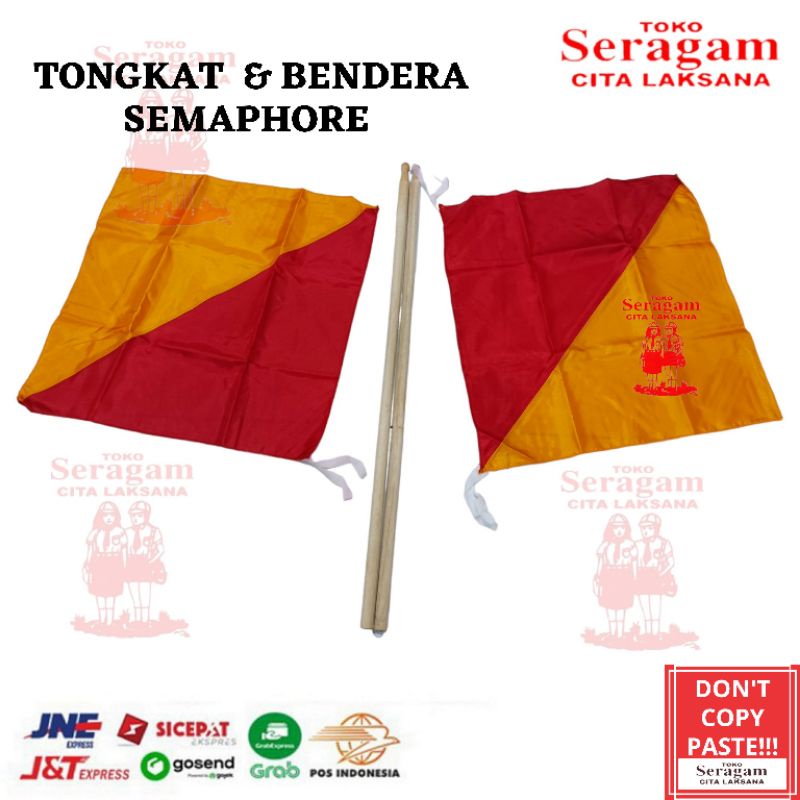 Jual Bendera dan Tongkat Semaphore / Smaphore / Smapor / Semapur PRAMUKA | Shopee Indonesia